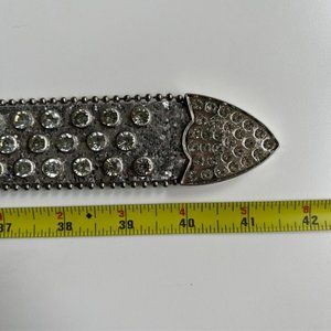 Accessories | Y2k 200s Style Rhinestone Crystal Grunge Silver Punk Belt ...